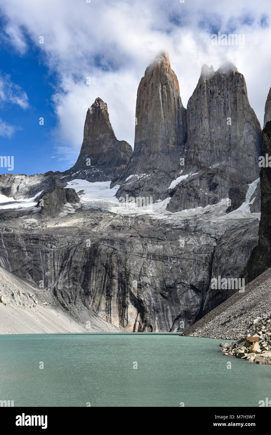 Base of the Towers (Base Las Torres), Torres del Paine National Park ...