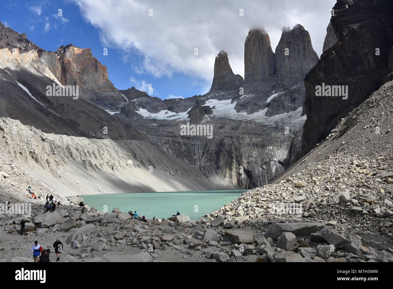Base of the Towers (Base Las Torres), Torres del Paine National Park ...