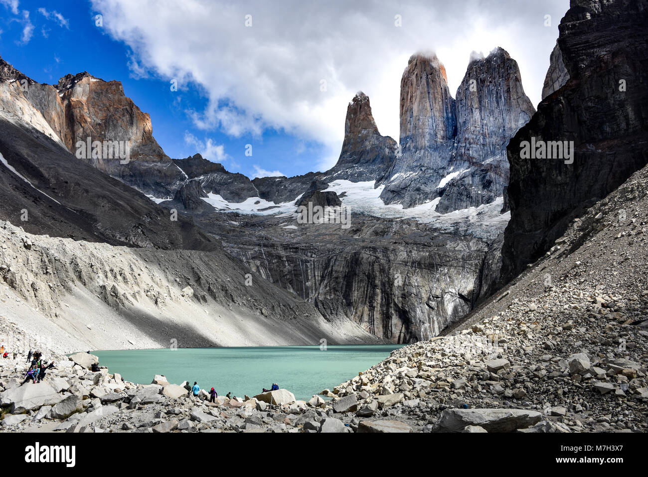 Base of the Towers (Base Las Torres), Torres del Paine National Park ...