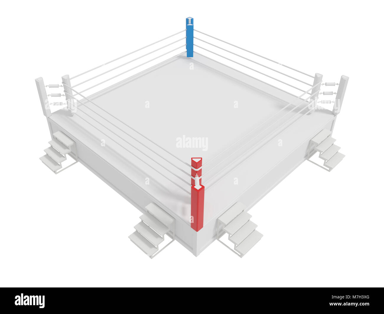 Boxing ring isolated on white background Stock Photo - Alamy