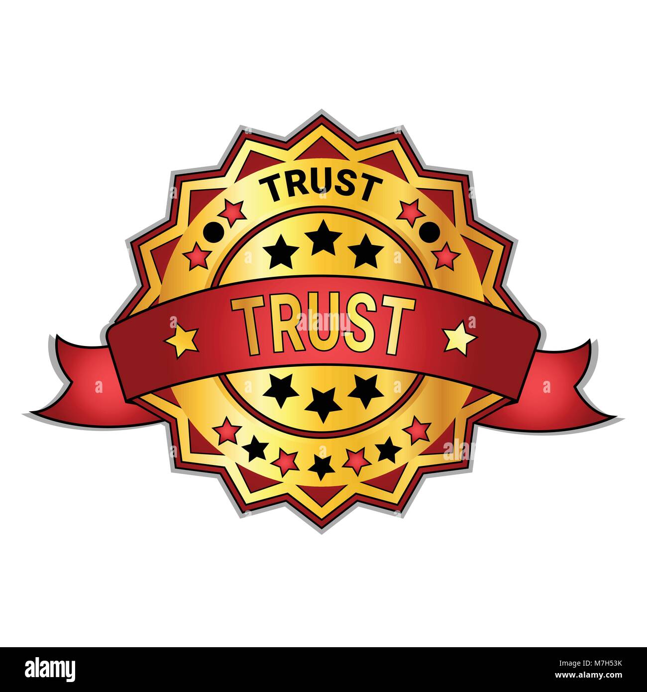 Trust Badge Or Sticker Isolated On White Background Golden Guarantee ...