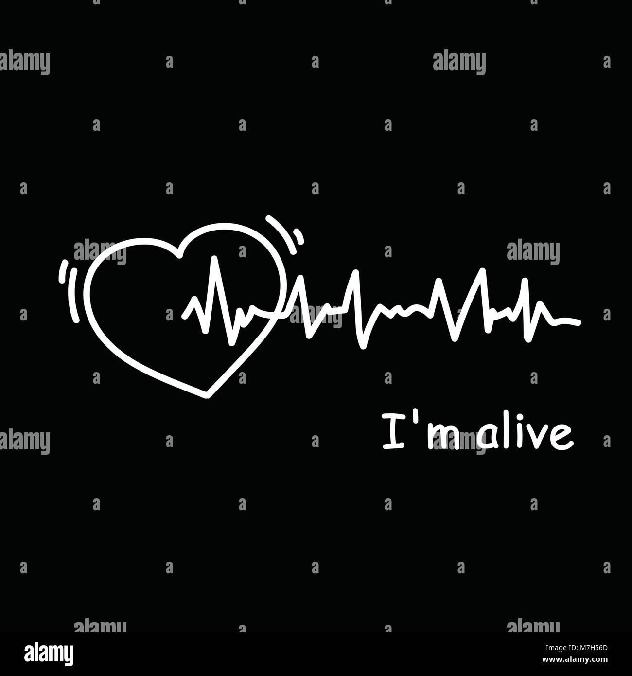 Banner heartbeat heart shape illustration hi-res stock photography and ...