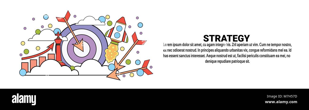Strategy Business Planning Concept Horizontal Web Banner With Copy ...
