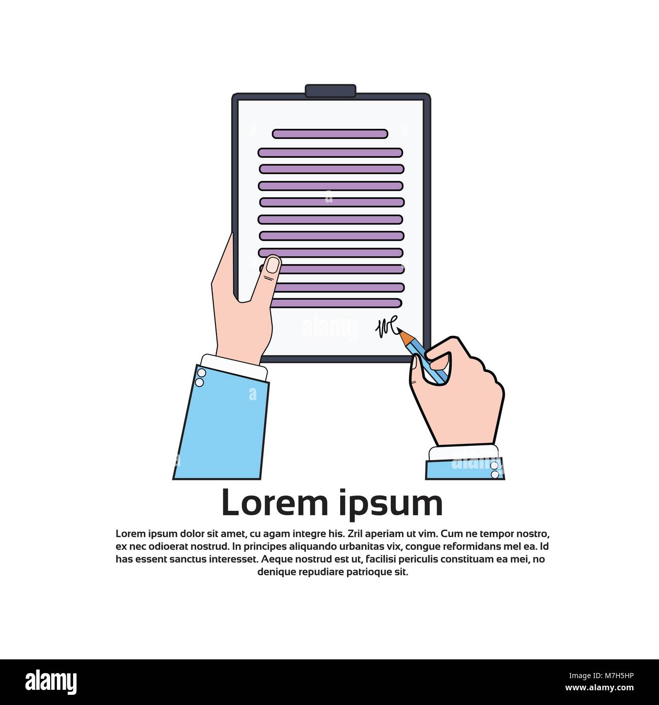 Hands holding And Signing Business Contract Paper With Pen Isolated ...