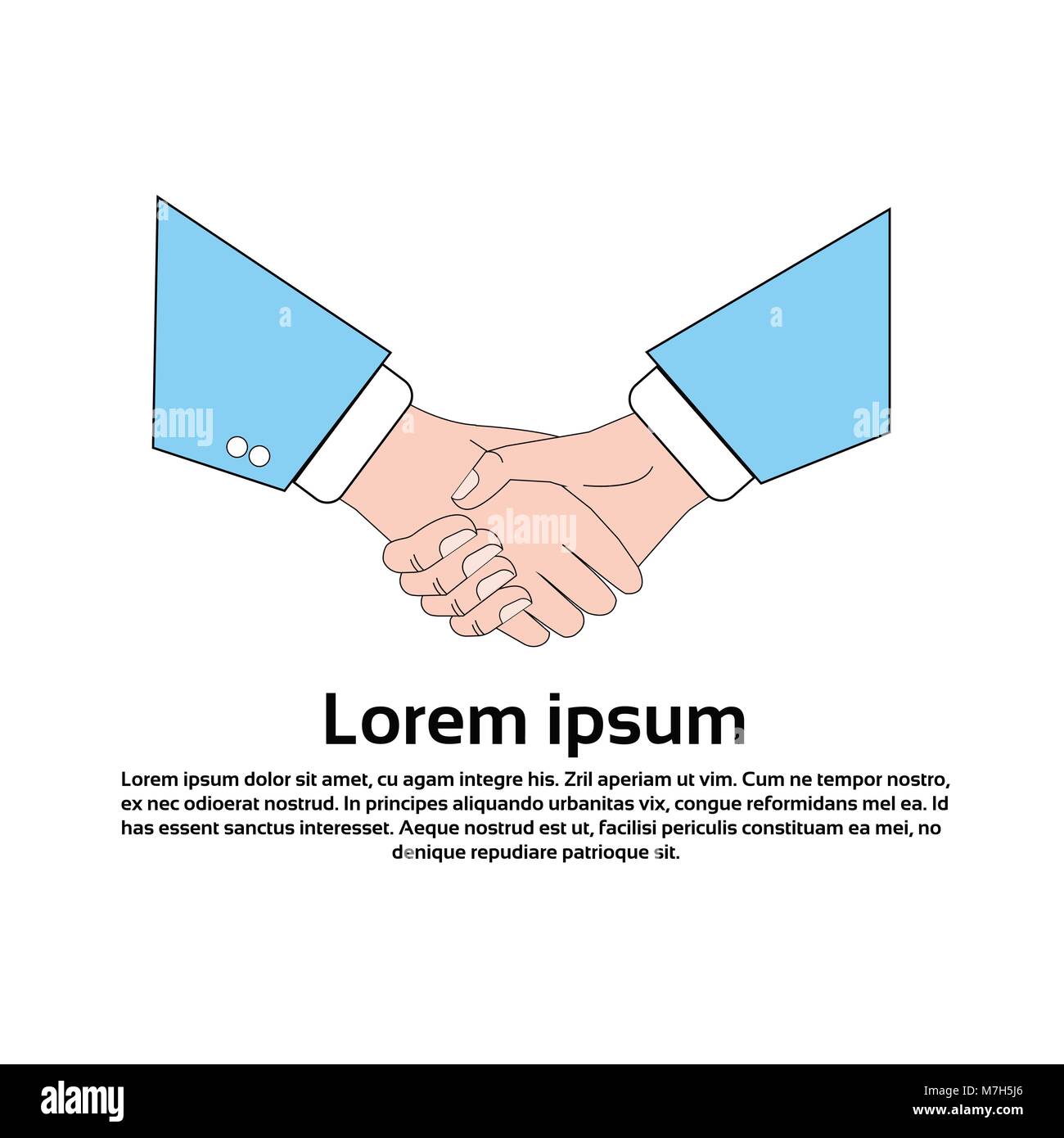 Handshake Icon Business Shaking Hands Concept Banner With Copy Space ...