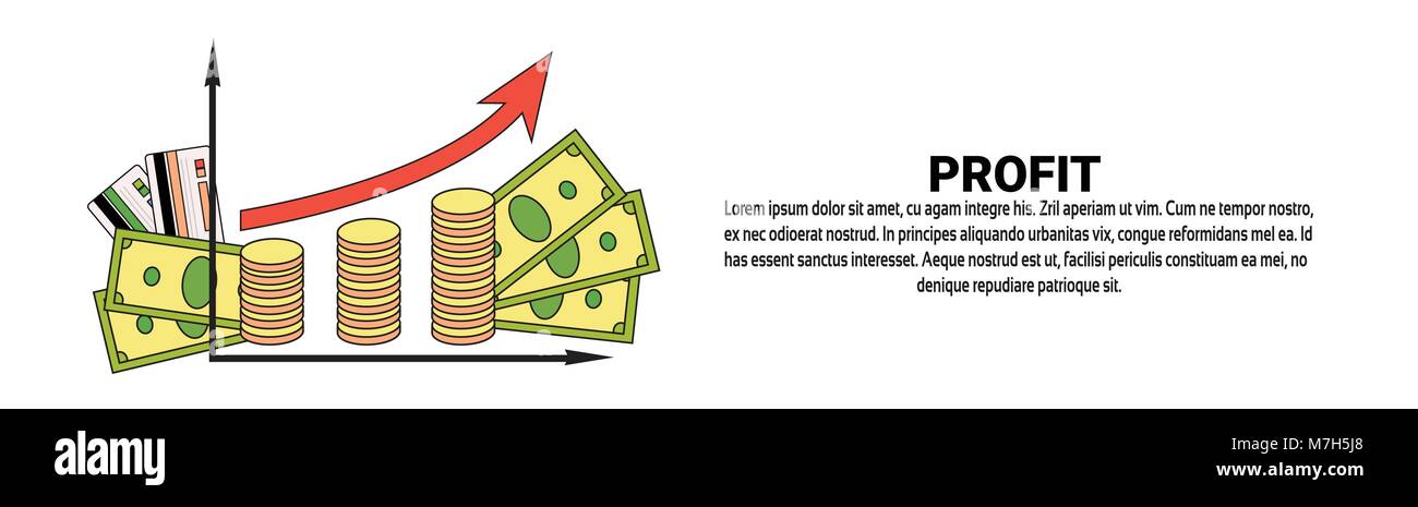 Profit Money Growth Finance Success Business Concept Horizontal Banner ...