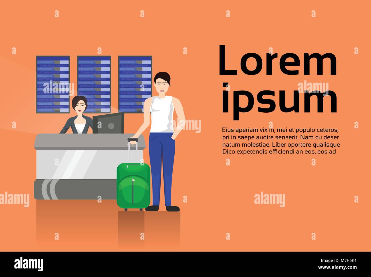 Air ticket counter Stock Vector Images - Alamy