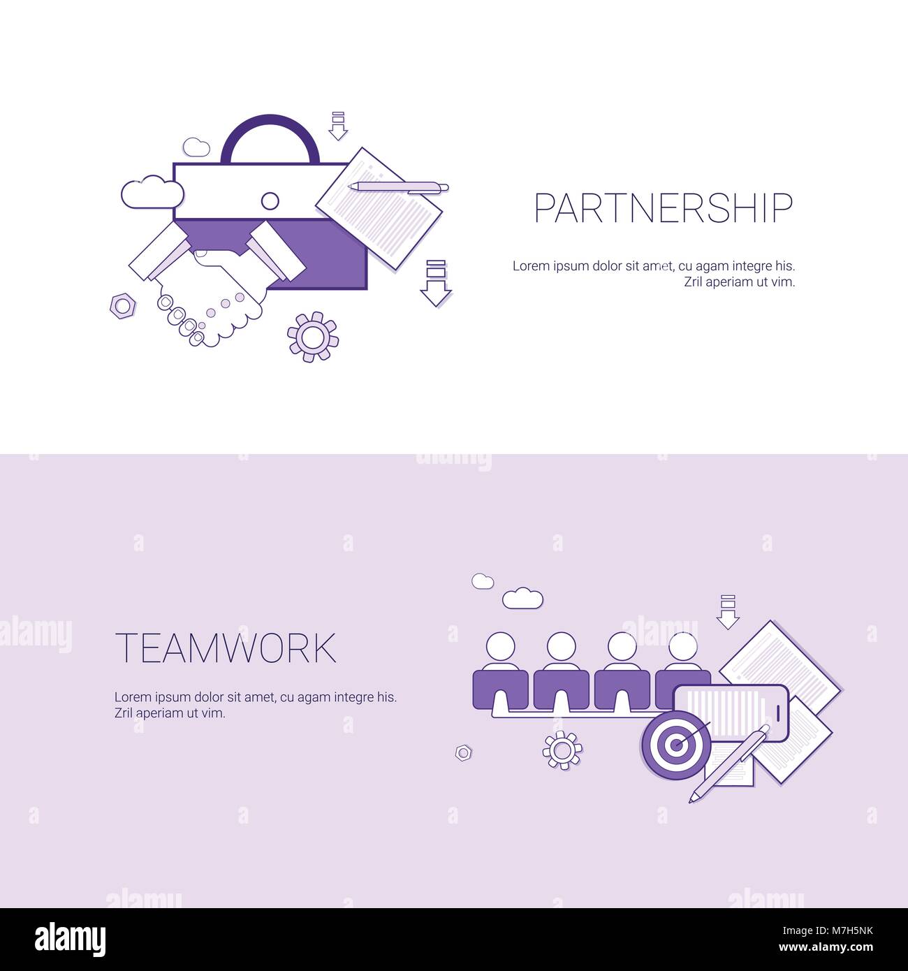 Partnership banner Stock Vector Images - Alamy