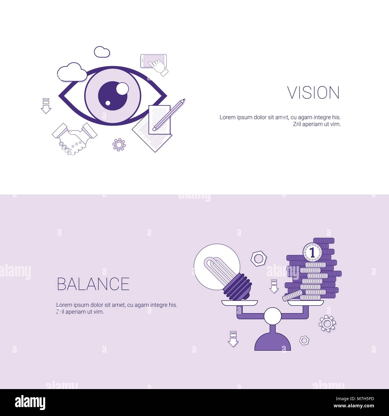 Vision And Balance Business Concept Template Web Banner With Copy Space ...