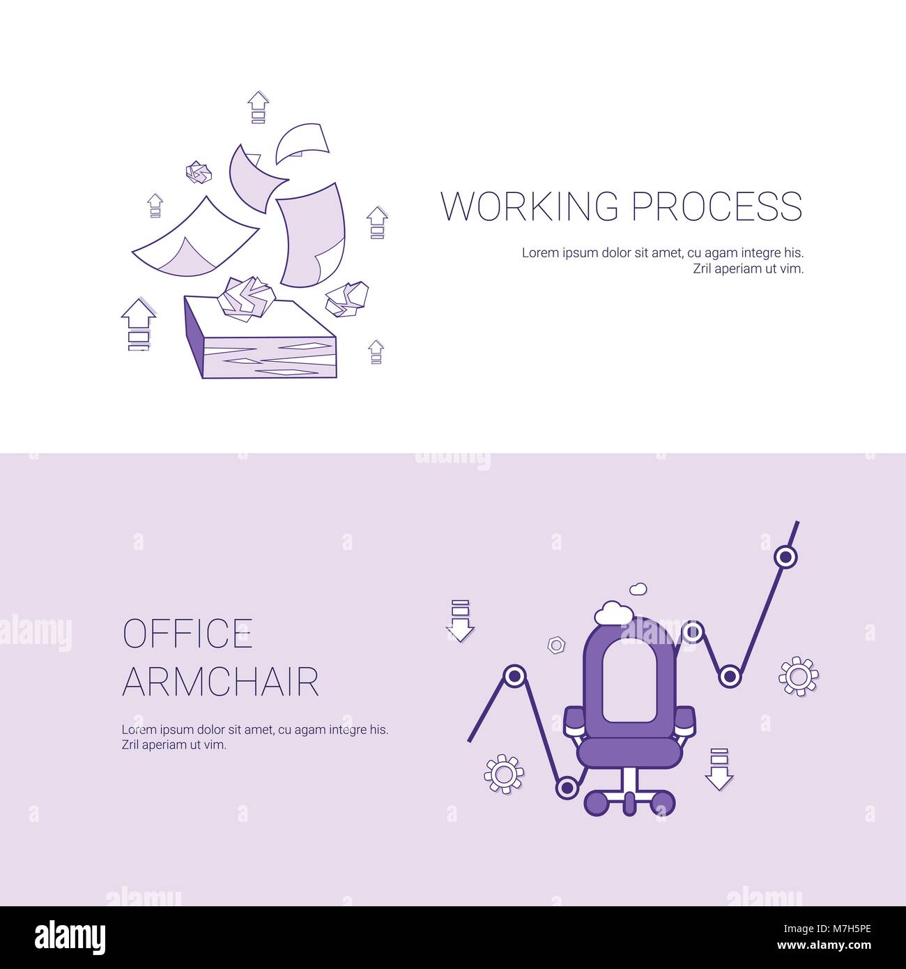 Set office coworking line Stock Vector Images - Alamy