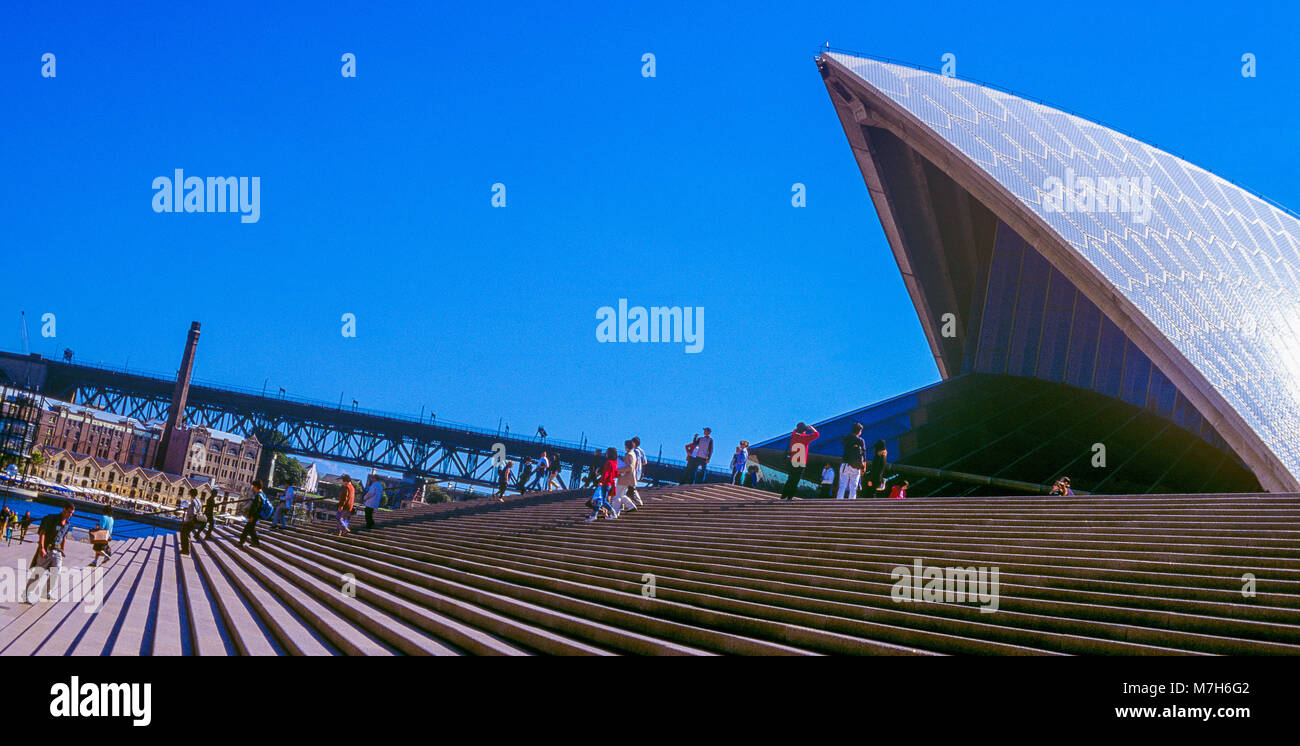 Sydney Opera House in Australia seen from the Monumental Steps Stock ...