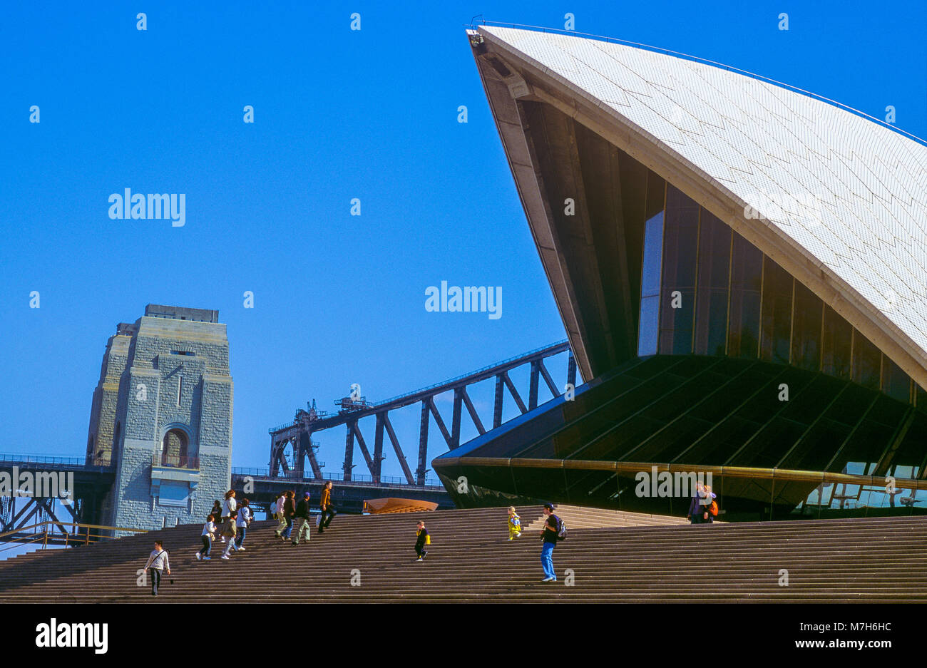 Sydney Opera House in Australia seen from the Monumental Steps Stock ...