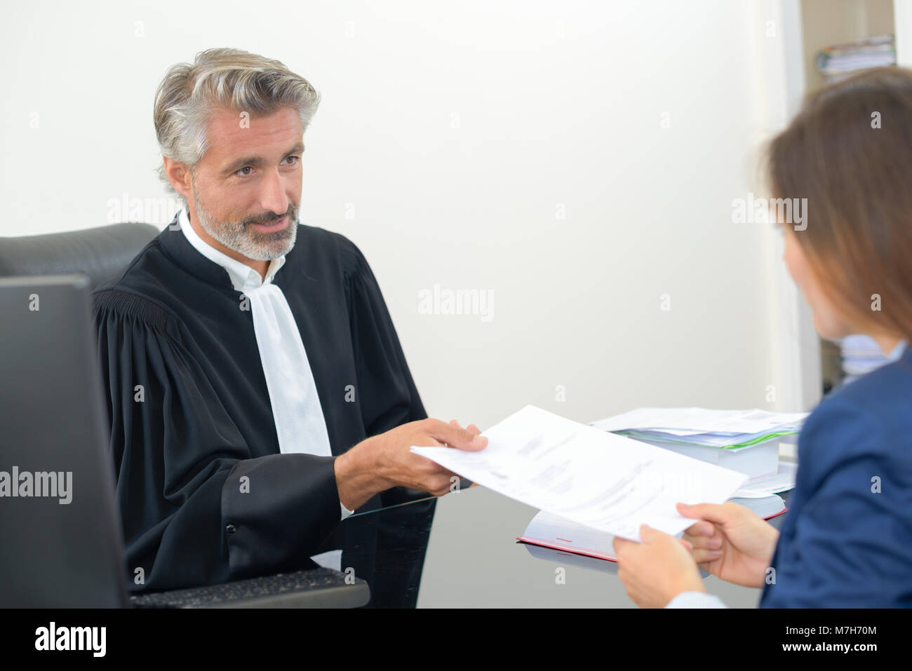 giving the case file Stock Photo - Alamy