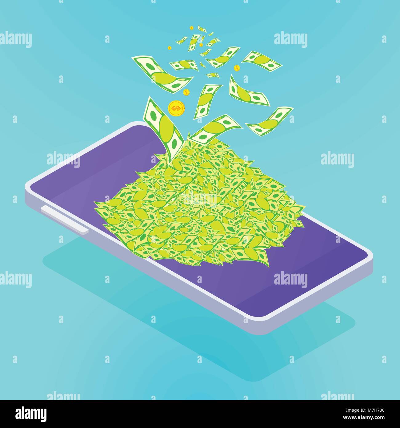 3d smartphone mockup payment Stock Vector Images - Alamy