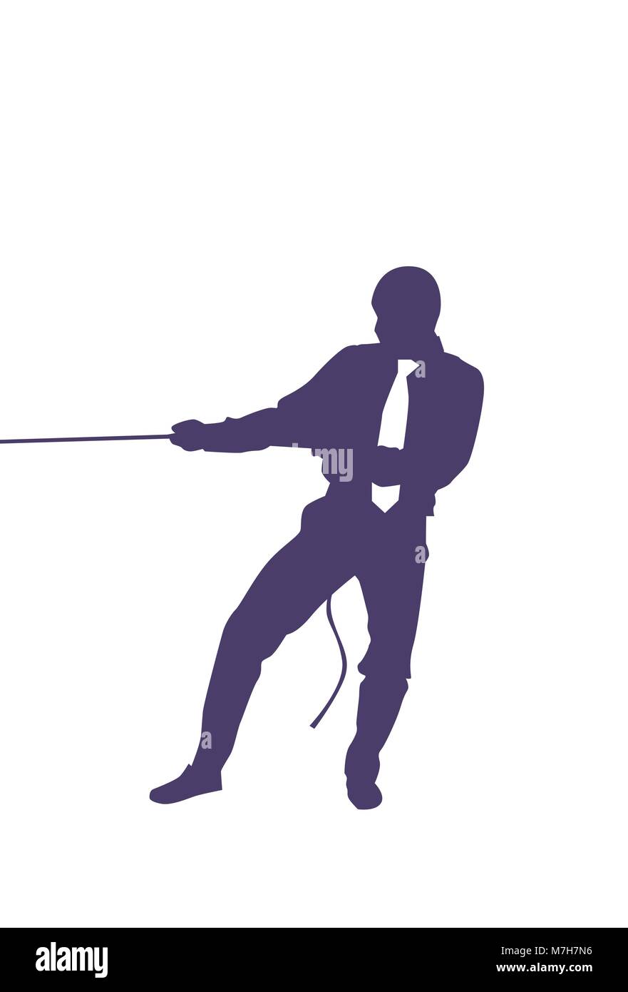 Battle rope silhouette Stock Vector Images - Alamy