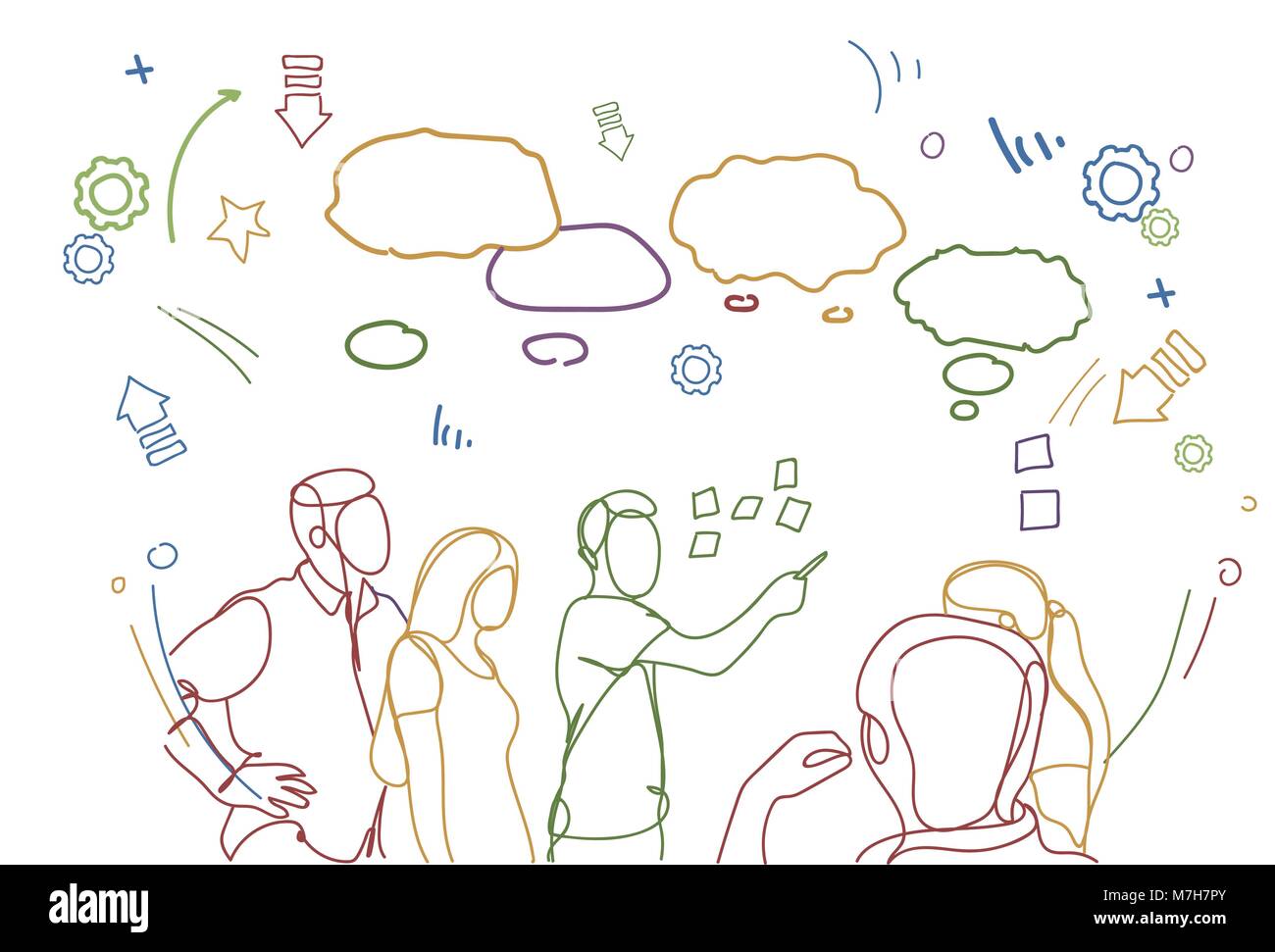 Group Of People Talking Communication Young Friends Meeting Concept ...