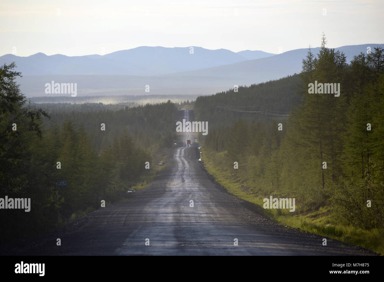 The Kolyma highway south of Kadykchan, northern part of Kolyma Stock ...