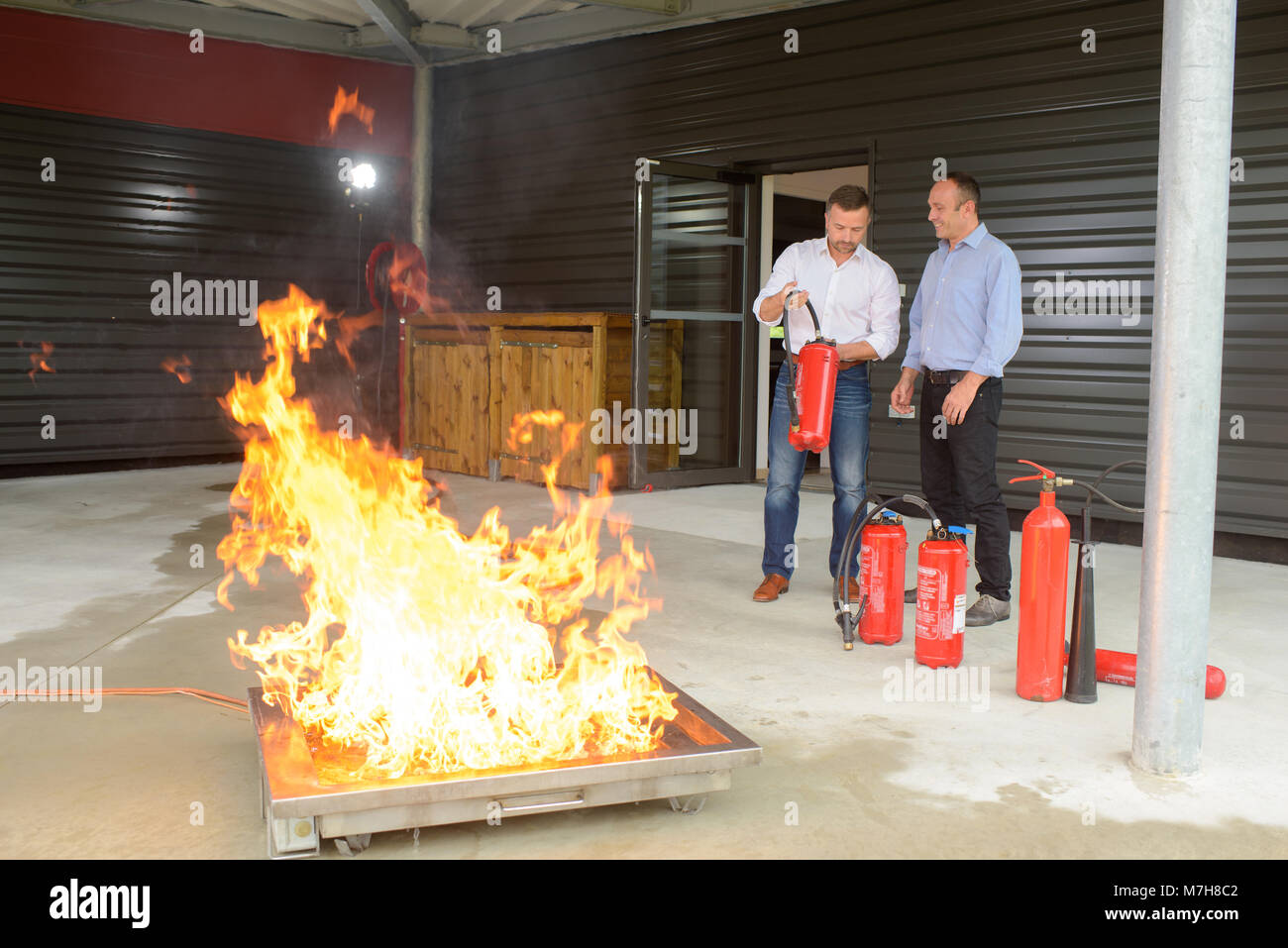 Demonstration fire department training hi-res stock photography and ...