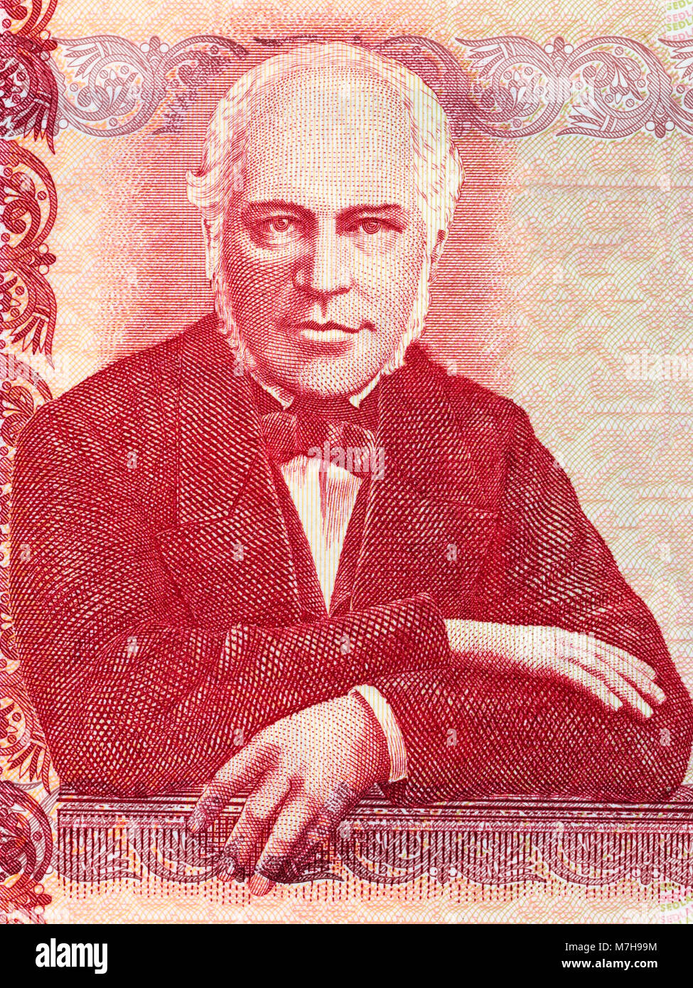 Jon Sigurdsson portrait from Icelandic money Stock Photo - Alamy