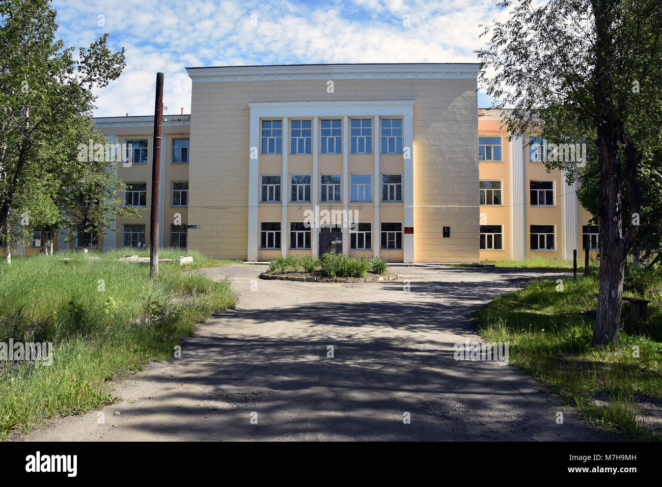 The public hospital in Debin on the bank of Kolyma river. Varlam ...