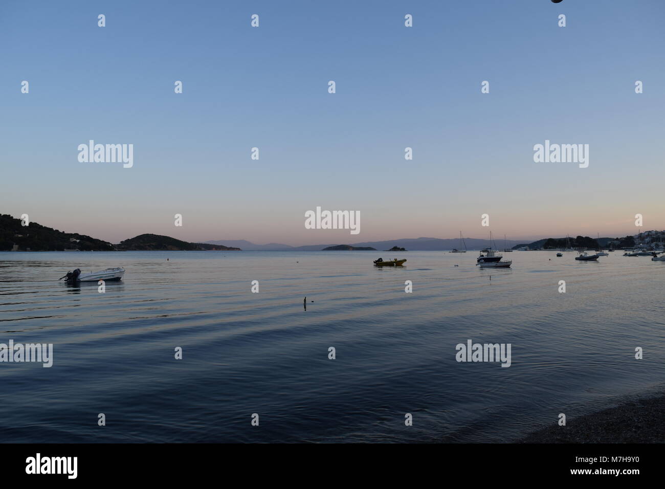 Sunset on Skiathos Island Stock Photo - Alamy