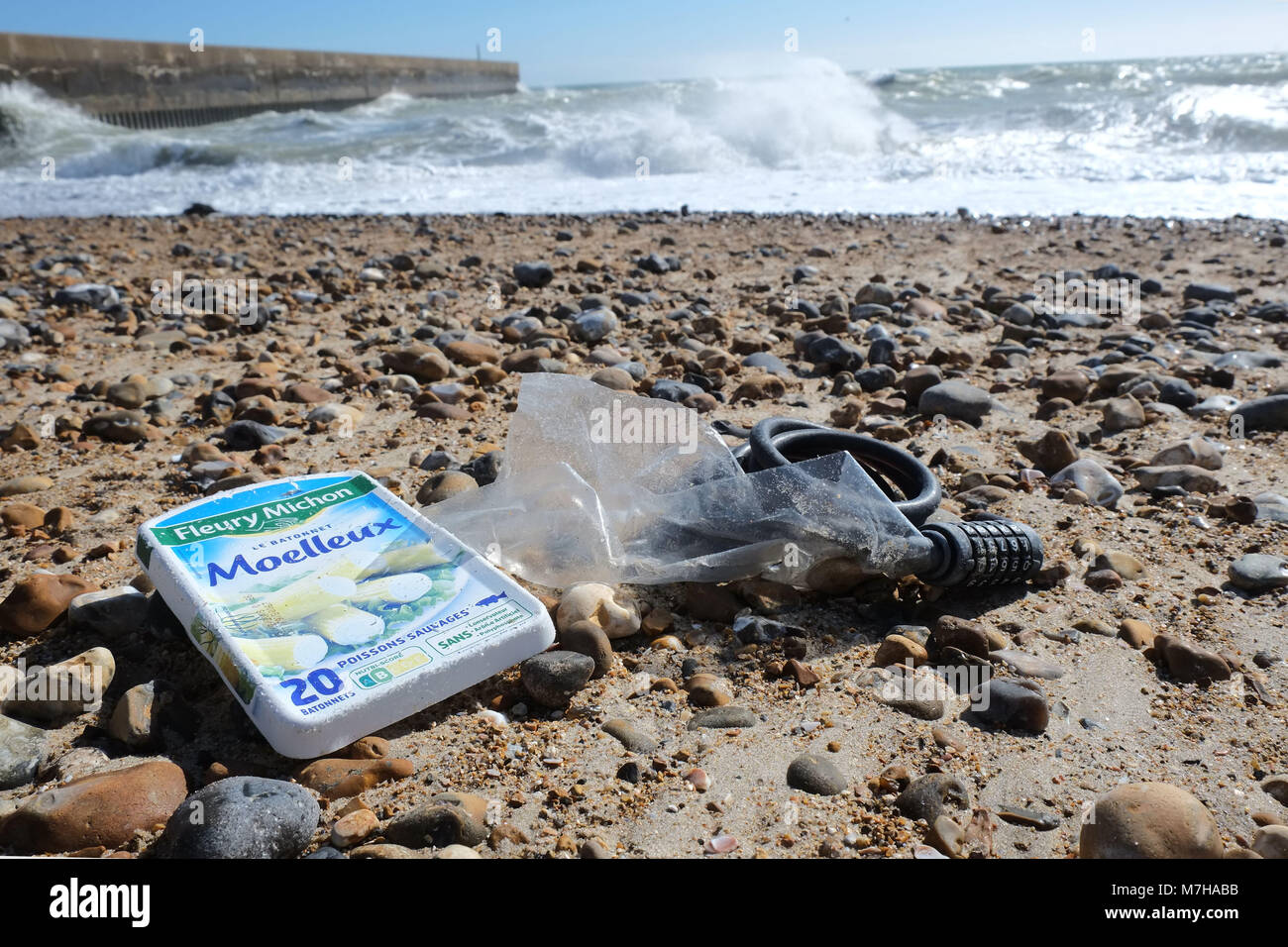 Beach rubbish washed ashore on to the beaches along the South Coast ...