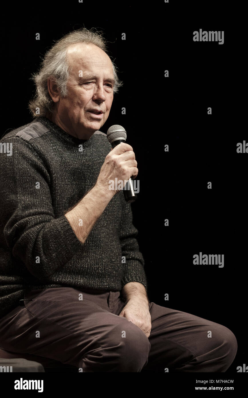 Spanish singer Joan Manuel Serrat performs during the presentation of ...