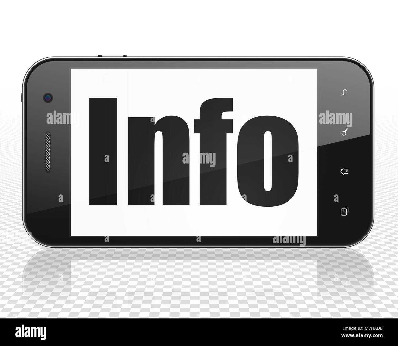 Information concept: Smartphone with Info on display Stock Photo - Alamy