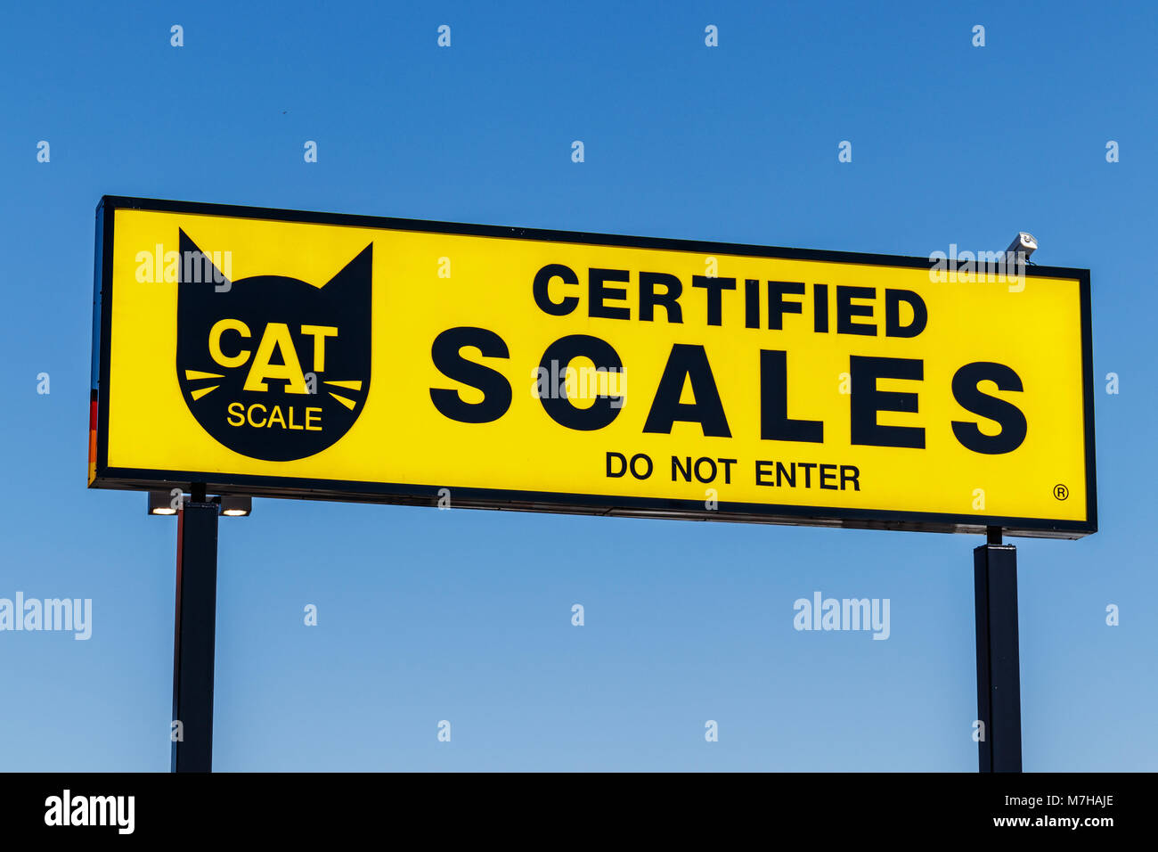 Indianapolis - Circa March 2018: CAT Truck and Trailer Scale. CAT Scale ...