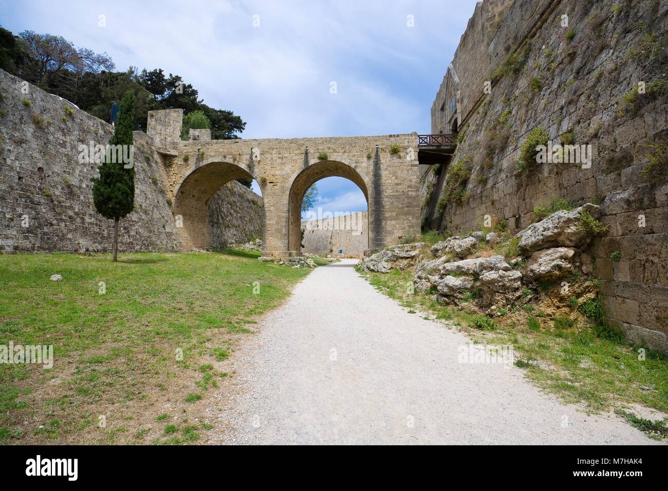 Fortifications of the Old Town of Rhodes - Gate of Saint John seen from ...