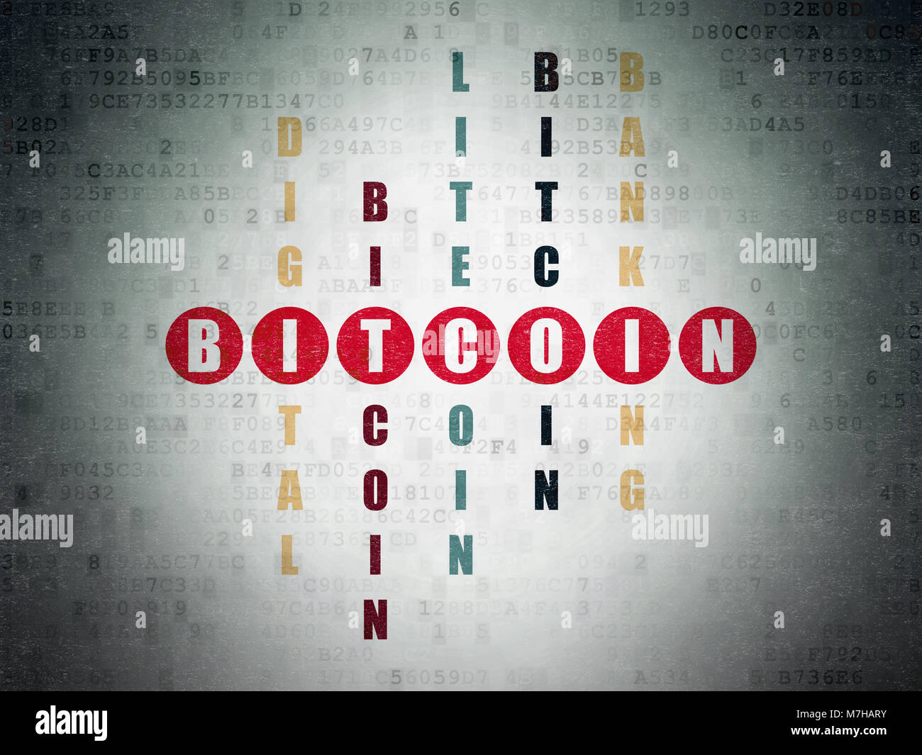 Cryptocurrency concept: Bitcoin in Crossword Puzzle Stock Photo - Alamy