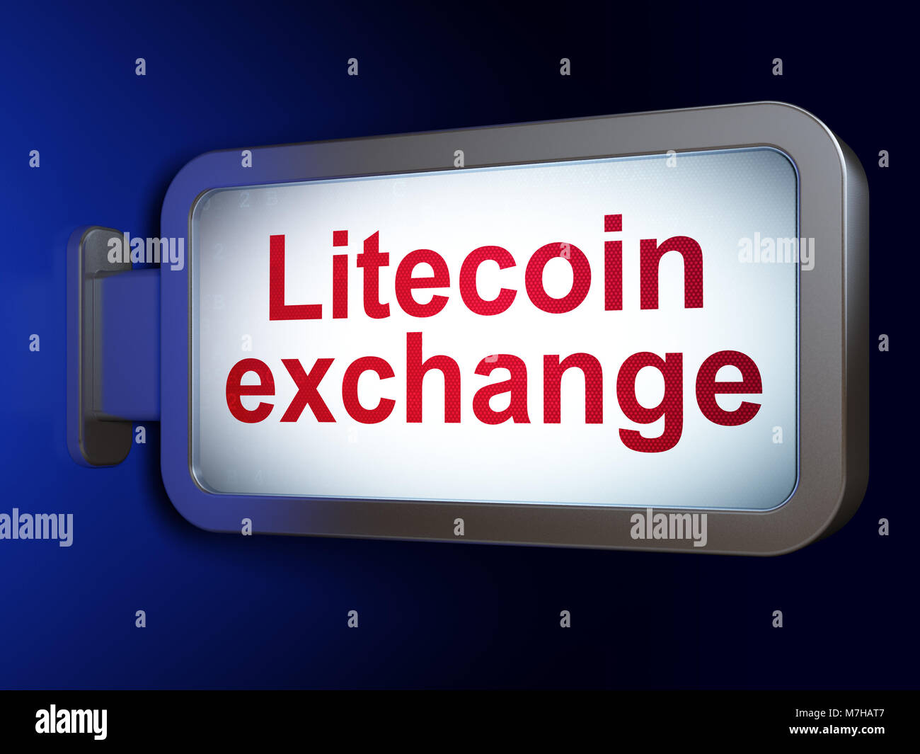 Blockchain concept: Litecoin Exchange on billboard background Stock ...