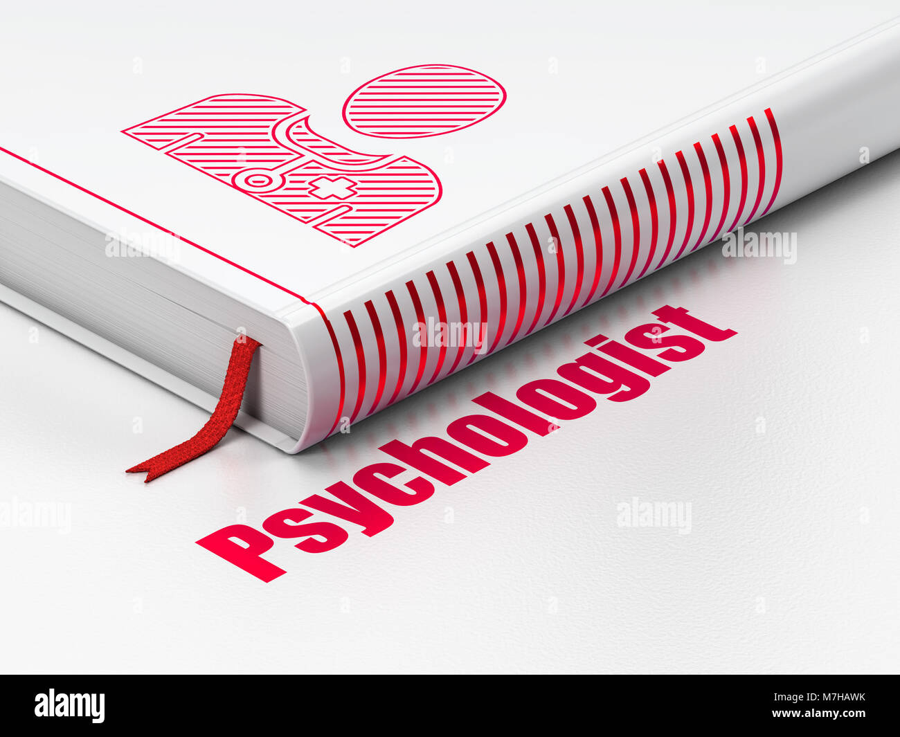Health concept: book Doctor, Psychologist on white background Stock ...