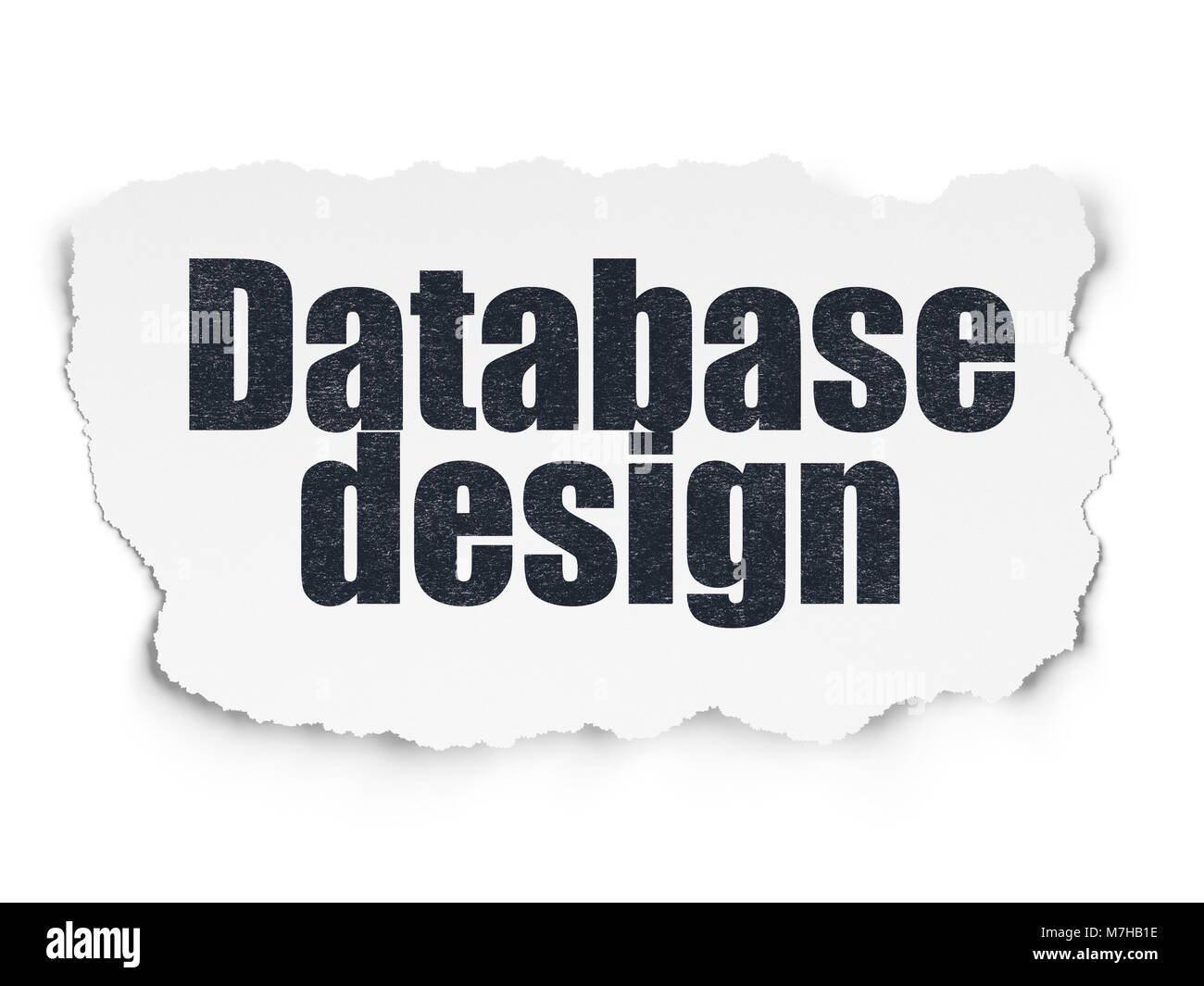 Database concept: Database Design on Torn Paper background Stock Photo - Alamy