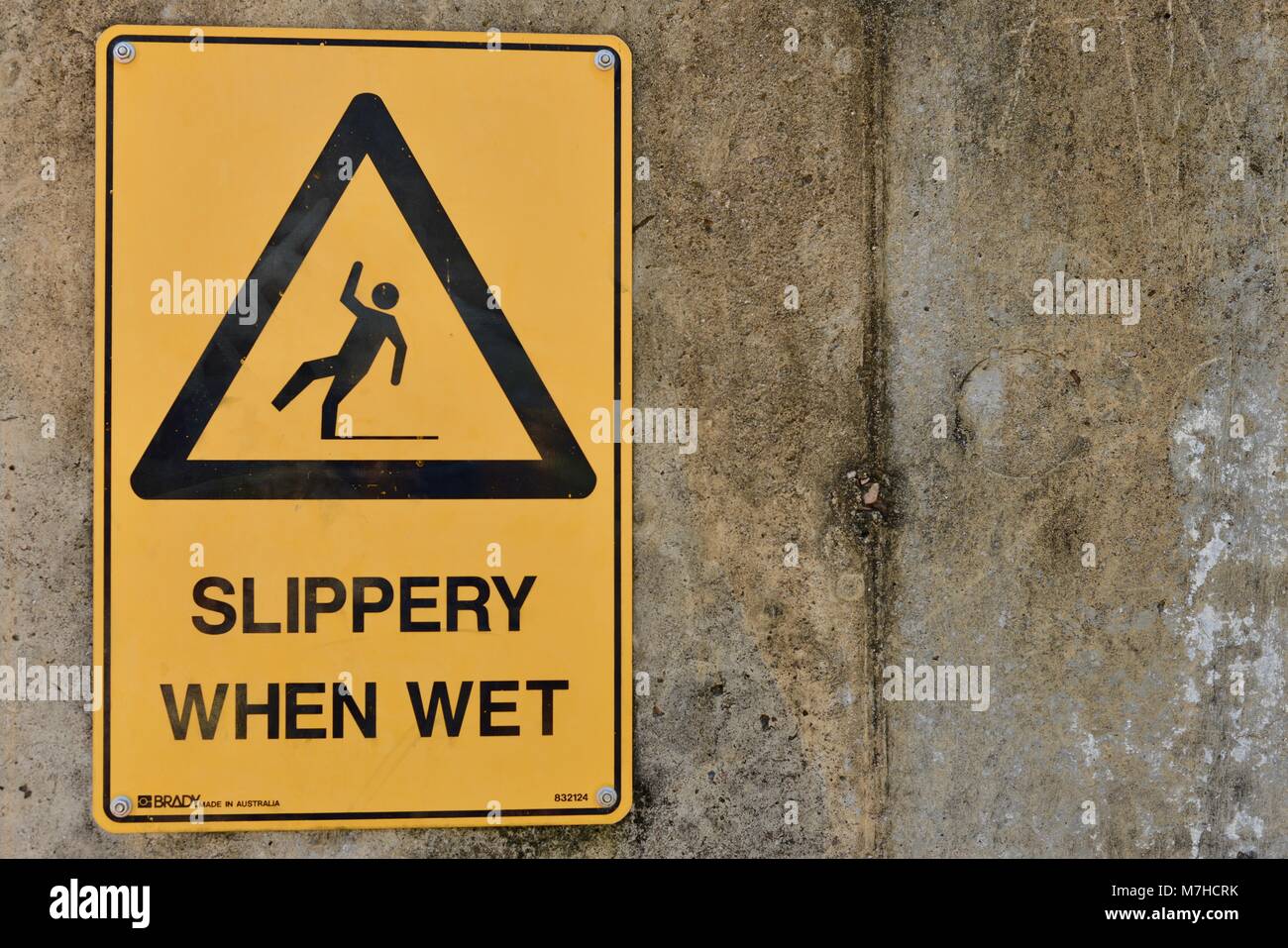 Unsafe wall warning sign hi-res stock photography and images - Alamy