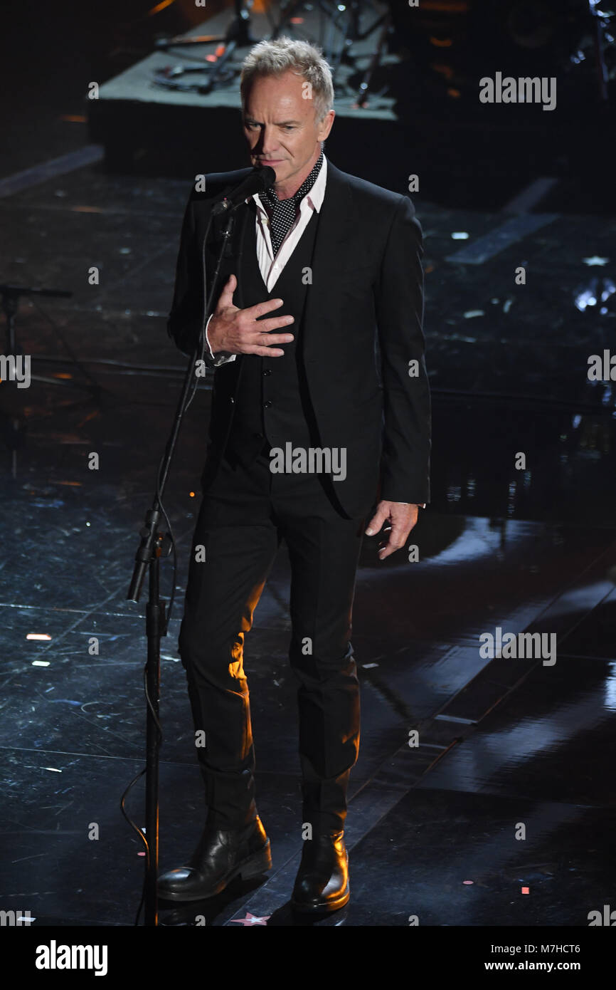 68th annual Sanremo Music Festival - Performances Featuring: Sting ...