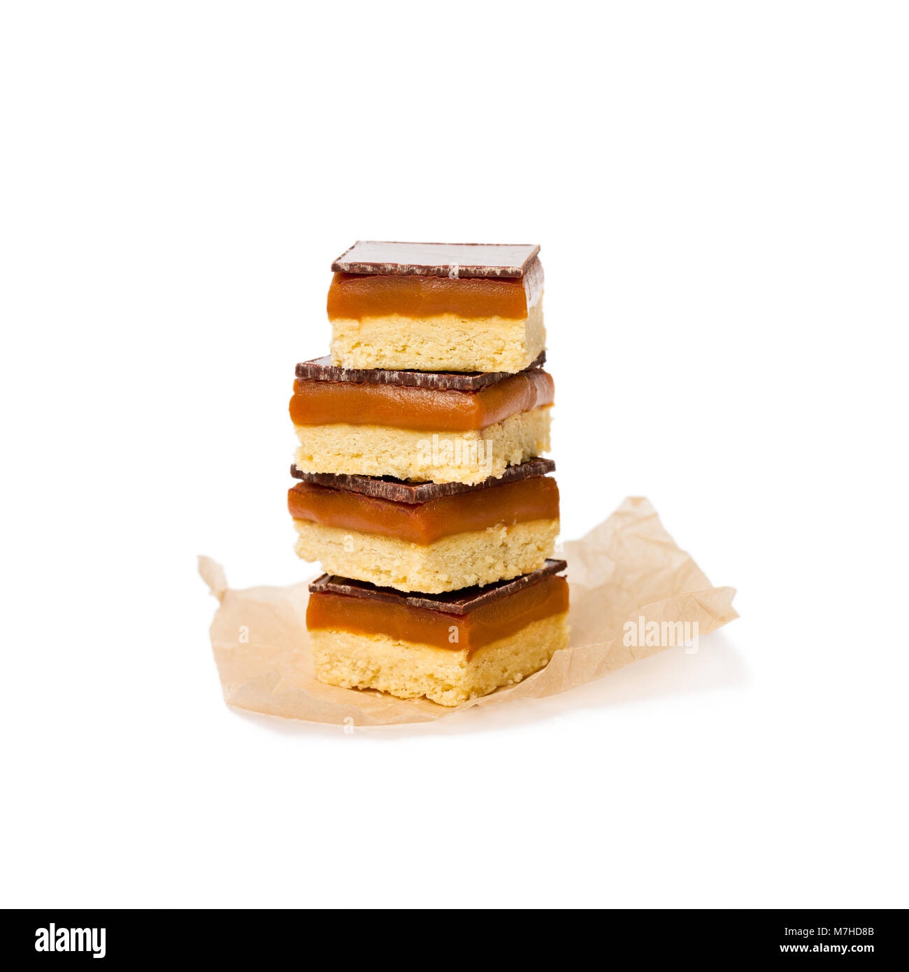Stack of luxury millionaires shortbread isolated Stock Photo - Alamy