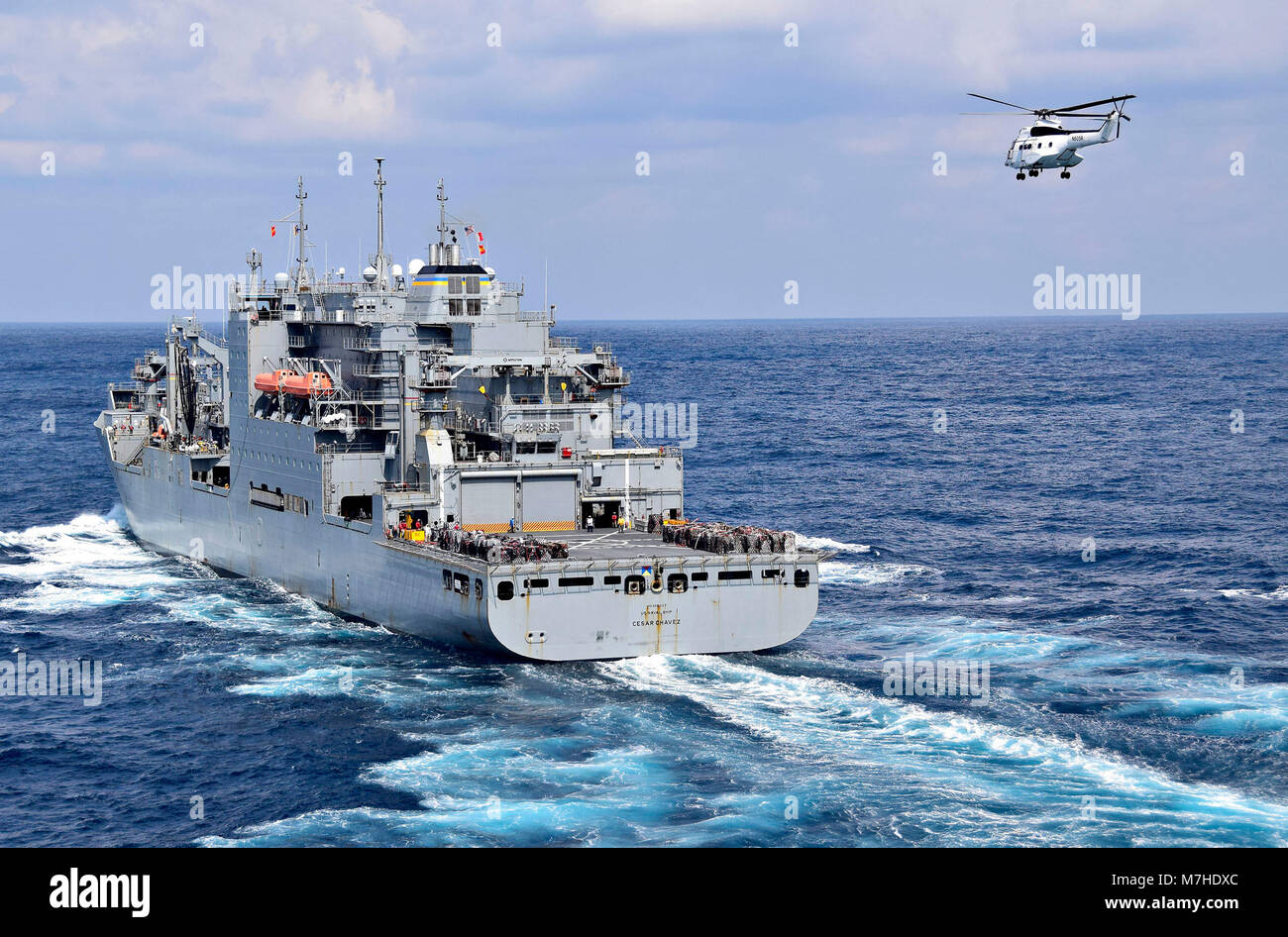 180310-N-RI884-0104 EAST CHINA SEA (March 10, 2018) An SA-330J Puma ...
