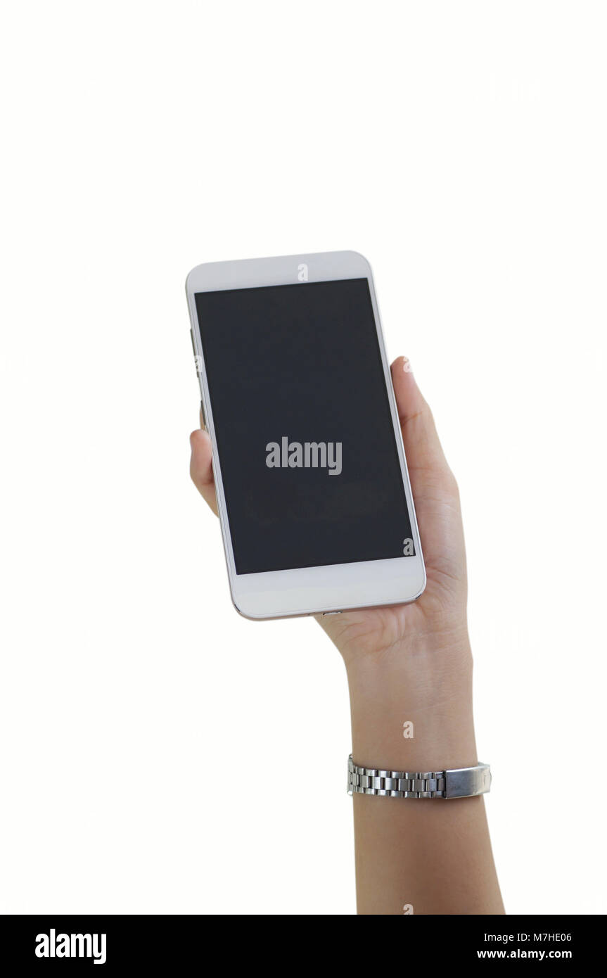 hand of women holding phone Stock Photo - Alamy