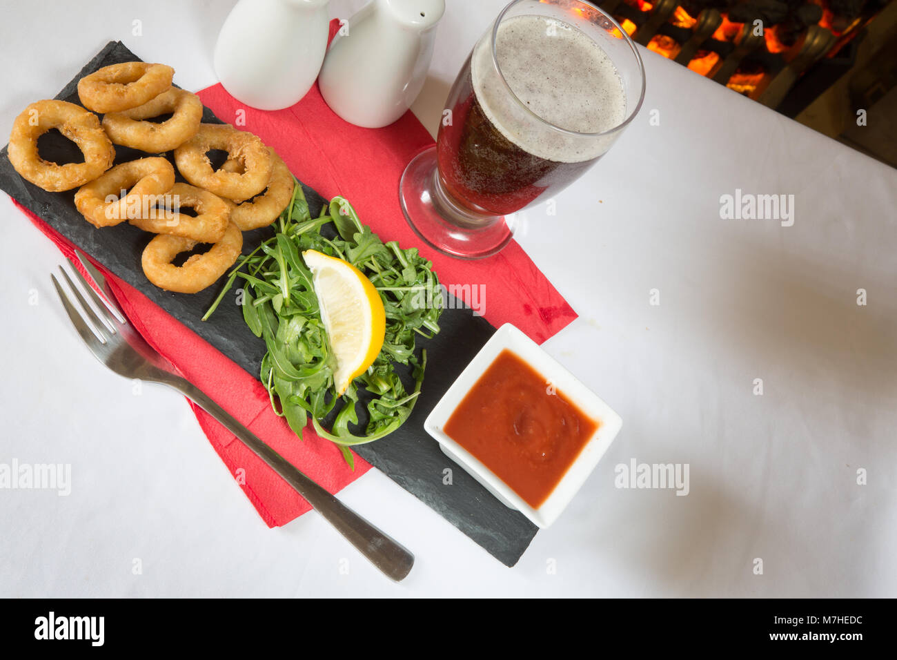 English food slate hi-res stock photography and images - Alamy