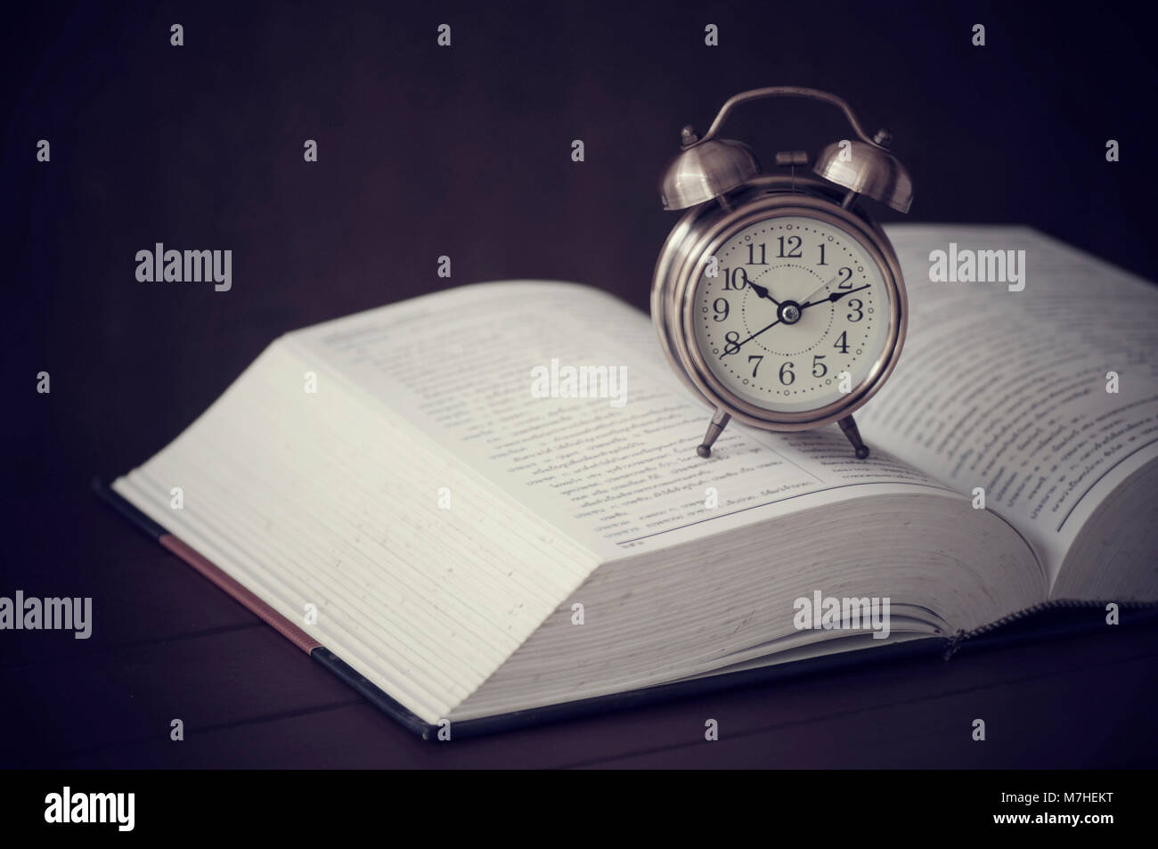 clock, alarm, books, book, old, retro, table, time, education, vintage ...