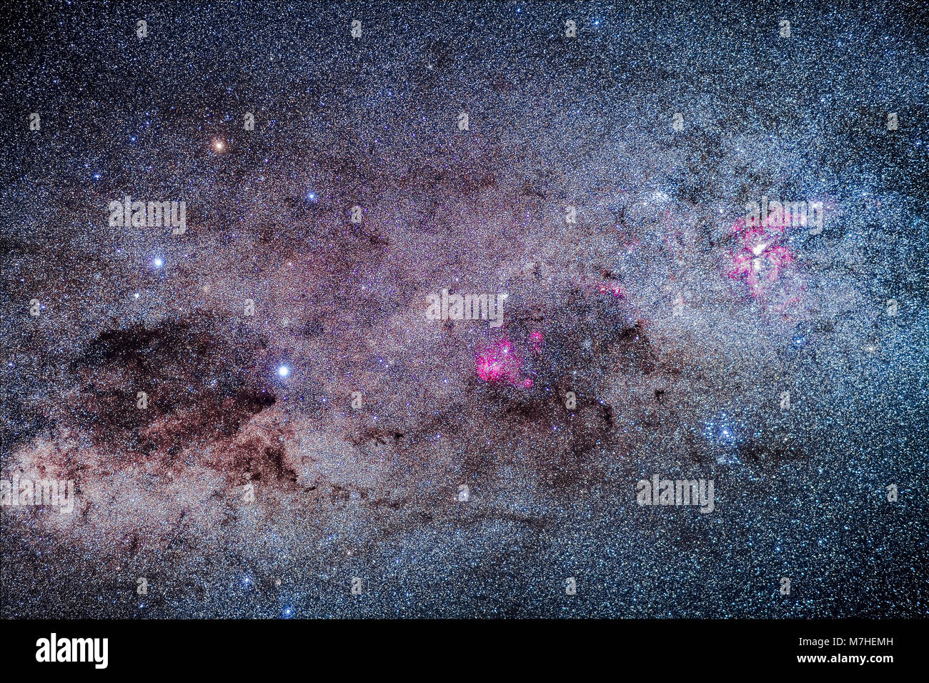 The amazing area of the southern Milky Way in Carina and Crux Stock ...