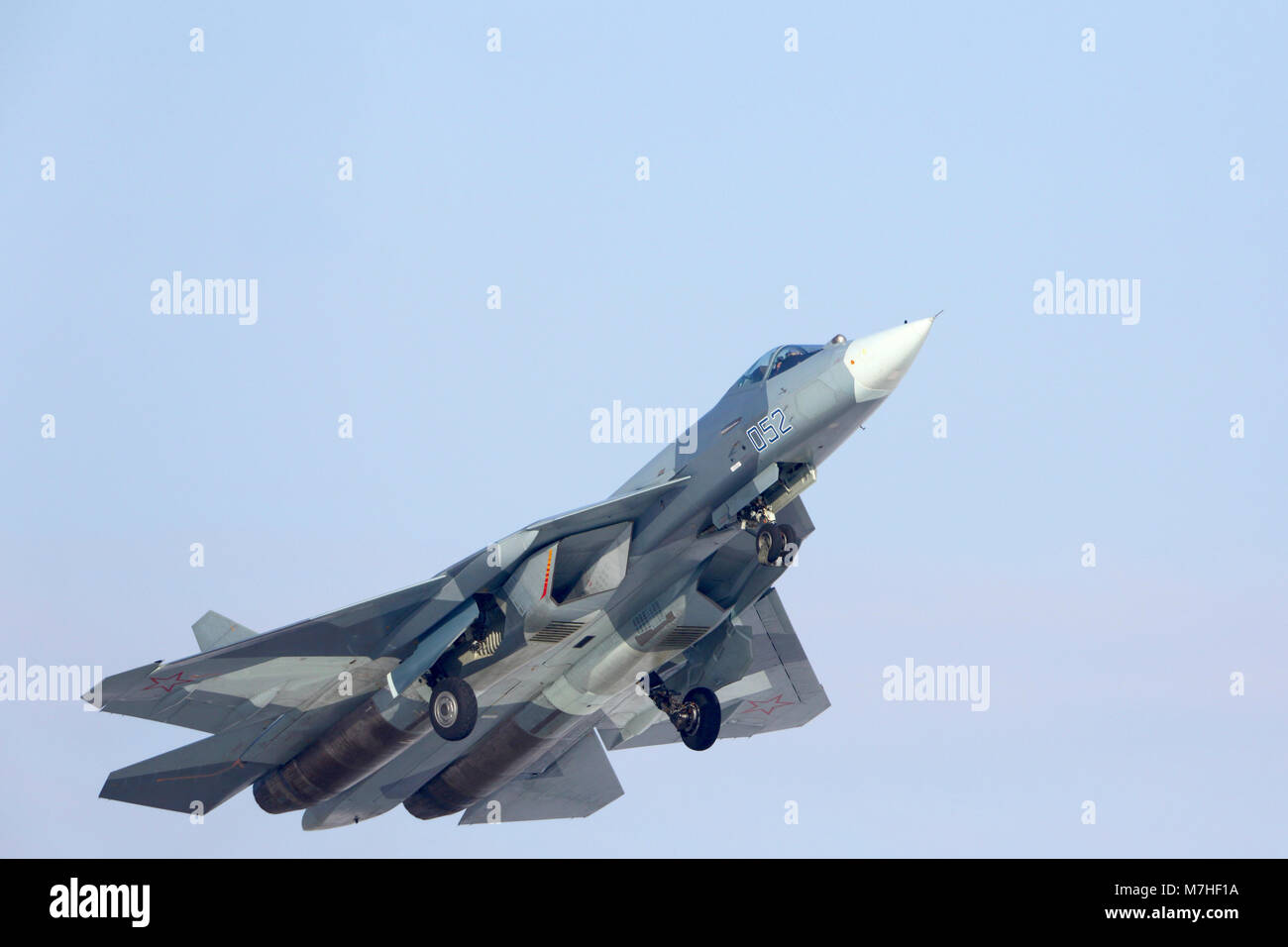 T-50 PAK-FA fifth generation jet fighter of the Russian Air Force ...