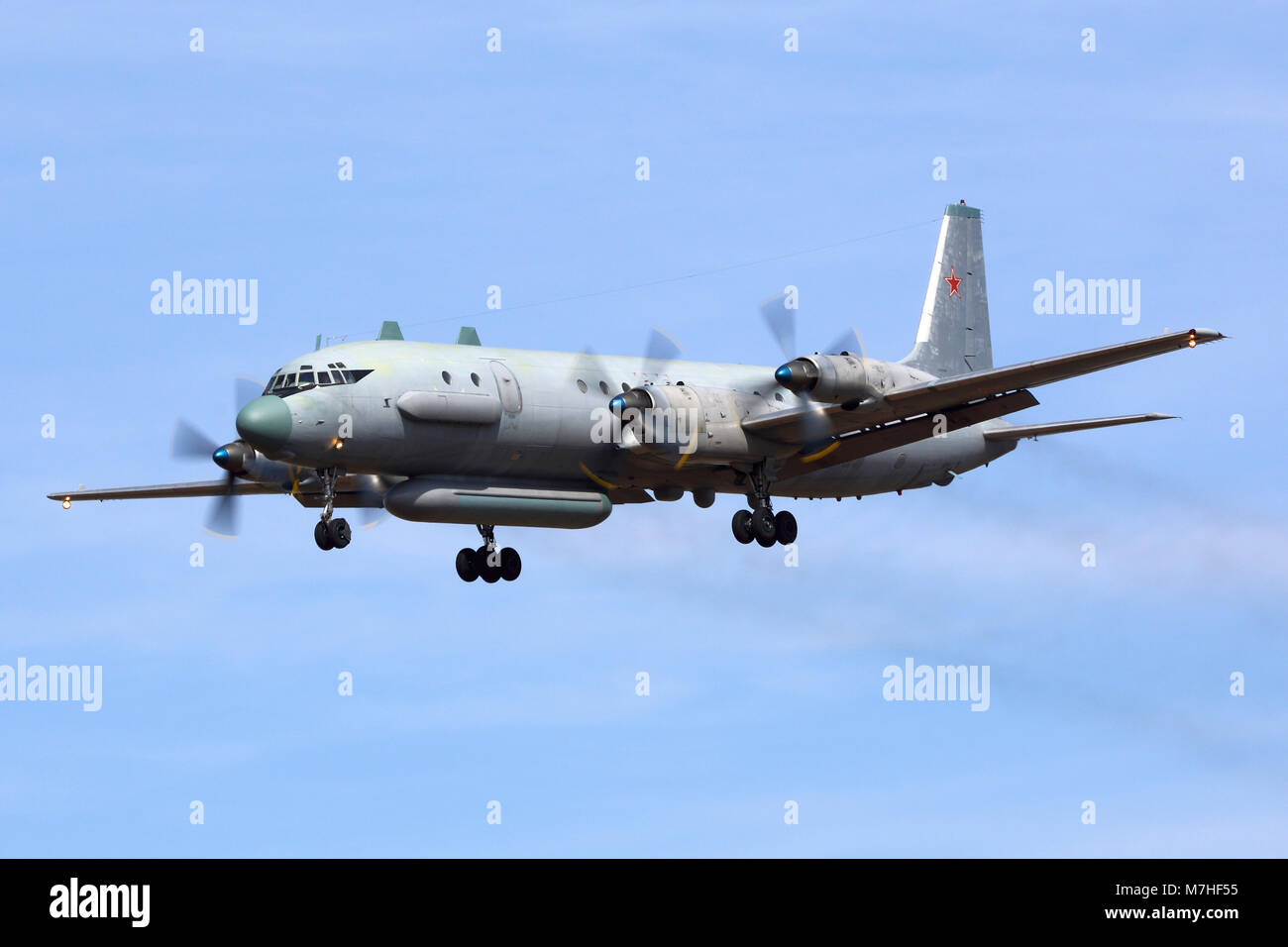 IL-20M reconnaissance aircraftof Russian Air Force landing, Kubinka ...
