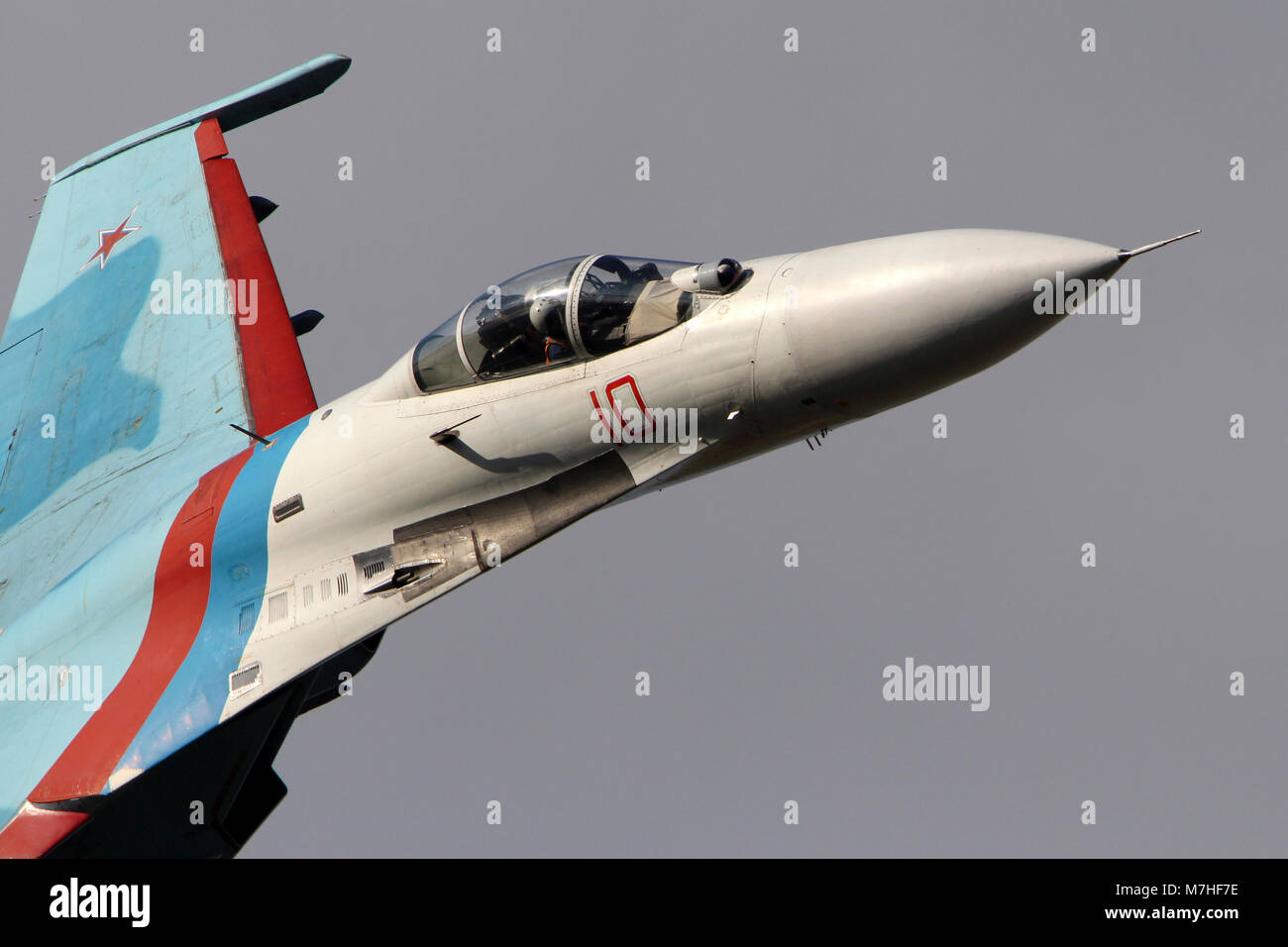 Su-27 jet fighter of Russian Air Force Stock Photo - Alamy