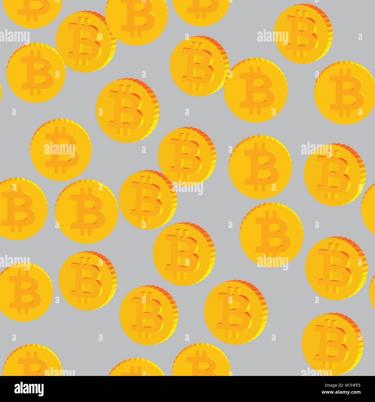 Coins with Bitcoin Symbols Seamless Pattern Stock Vector Image & Art ...