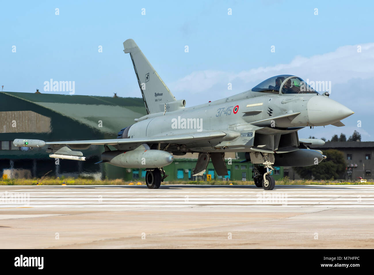 Eurofighter typhoon f 2000a of the italian air force hi-res stock ...