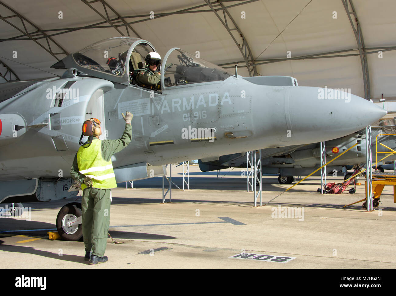 Spanish Navy AV-8B Harrier at Rota Naval Air Station, Spain Stock Photo ...