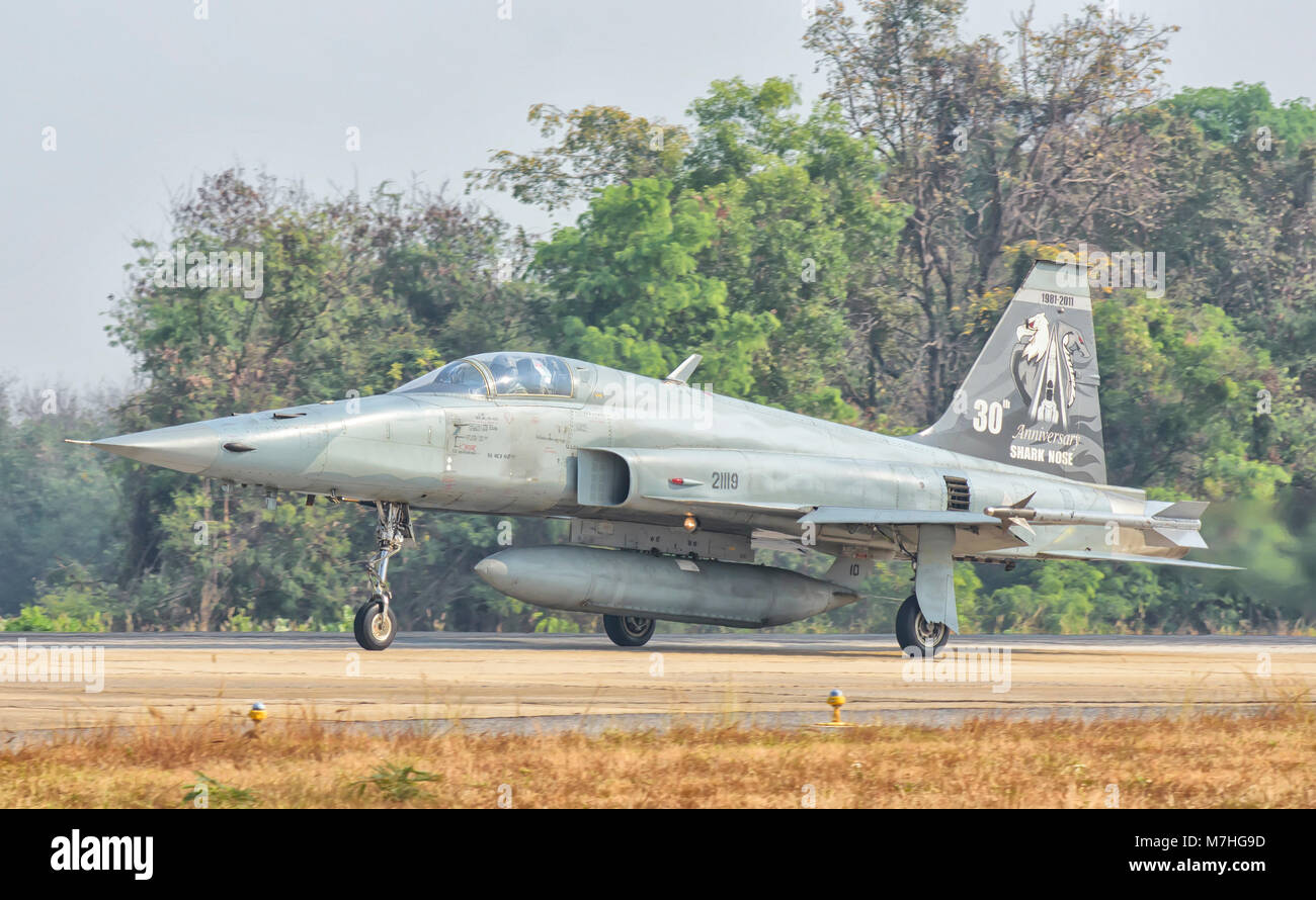 Royal Thai Air Force F-5F during Exercise Cope Tiger 2016 in Thailand ...