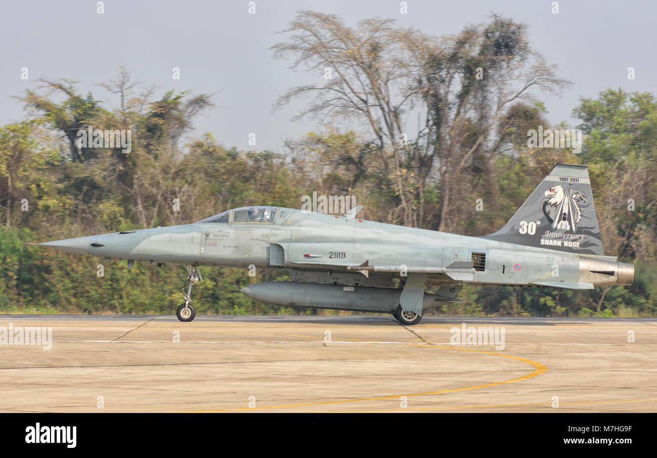Royal Thai Air Force F-5F during Exercise Cope Tiger 2016 in Thailand ...